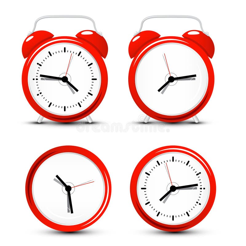 Vector Red Alarm Clock stock vector. Illustration of isolated - 78991426