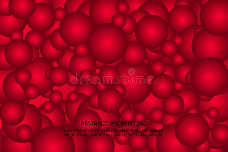 Red Vector Background with Bubbles. Abstract Illustration with Colored ...