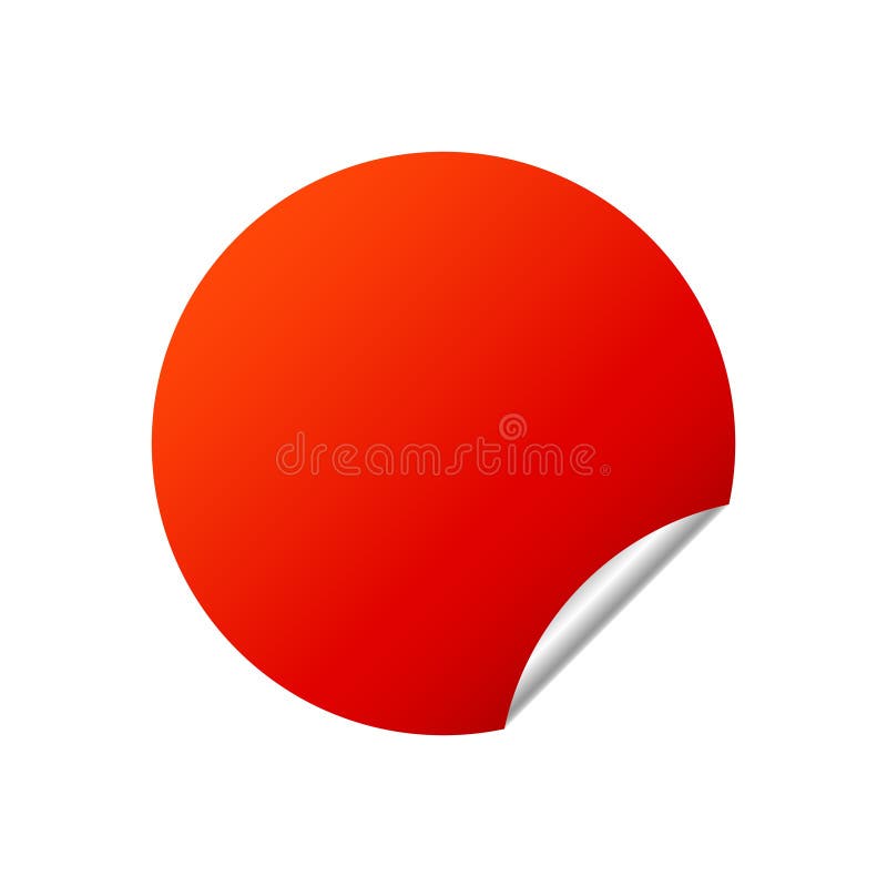 Red Vector Banner Sticker on White Background Stock Vector ...