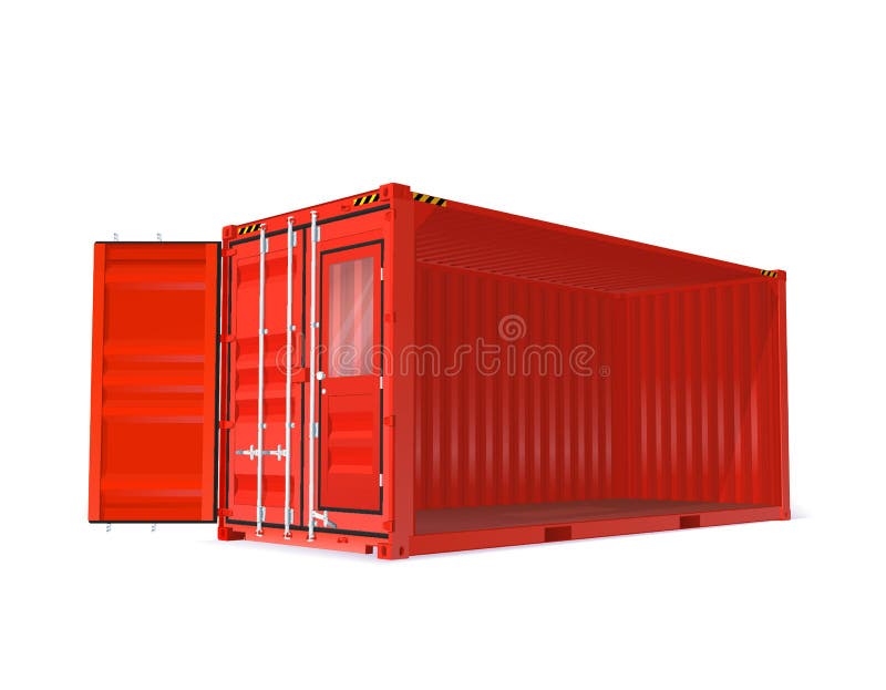 Red Vector Container stock vector. Illustration of commercial - 83669088