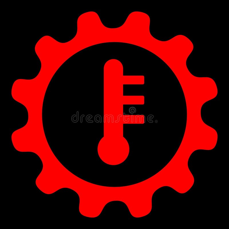 Red Vector Graphic on a Black Background of a Dashboard Warning Light ...