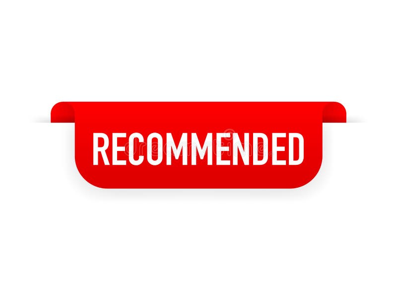 Recommended Red Label on White Background. Vector Illustration. Stock ...