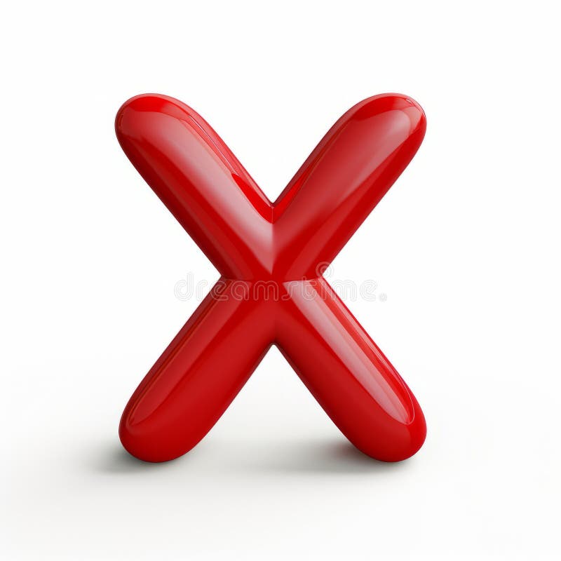 Red Vector Letter X on White Background Stock Illustration ...