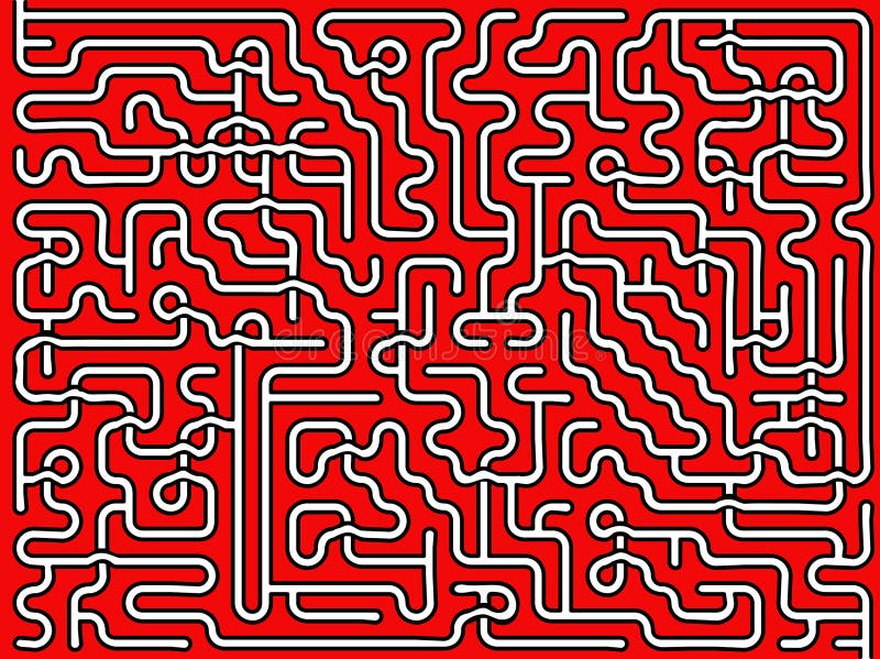 Red Vector Maze stock vector. Illustration of tight - 278453604