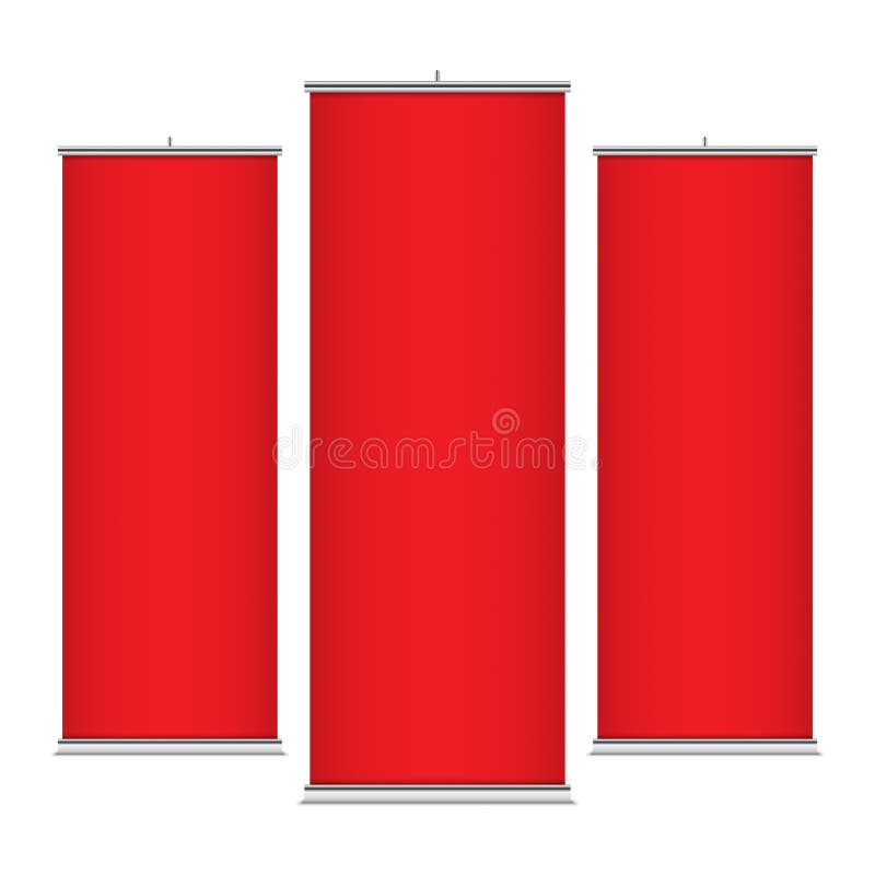 Red Vertical Banner Templates. Stock Vector - Illustration of display ...