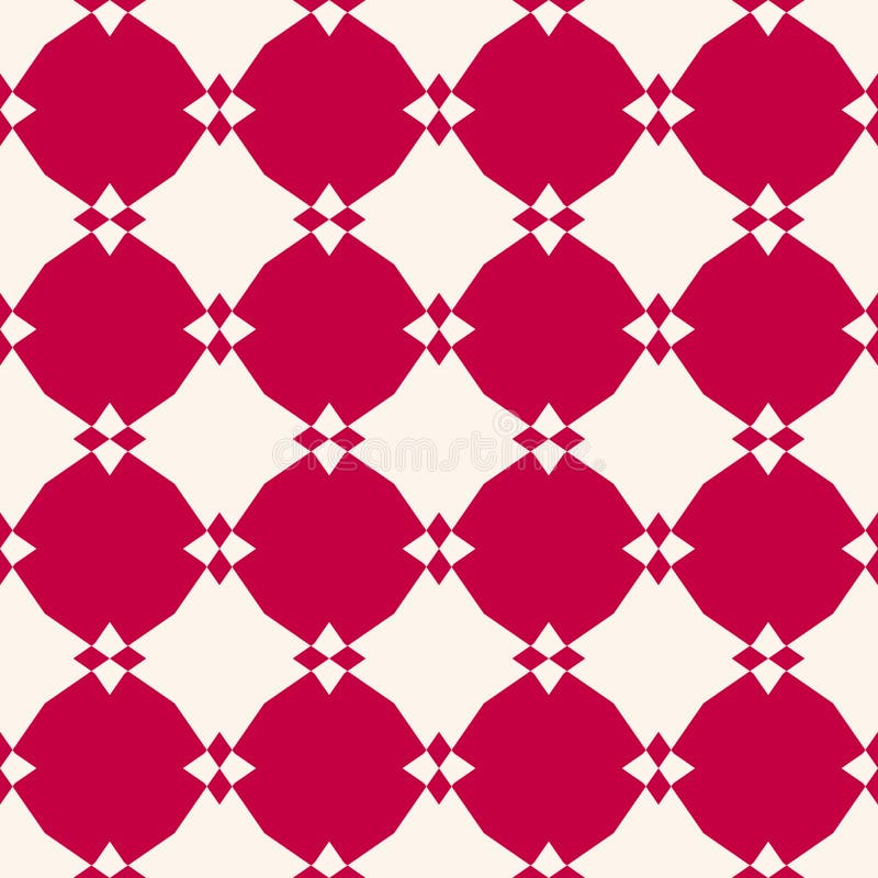 Red Vector Seamless Pattern in Oriental Style. Geometric Ornament with ...