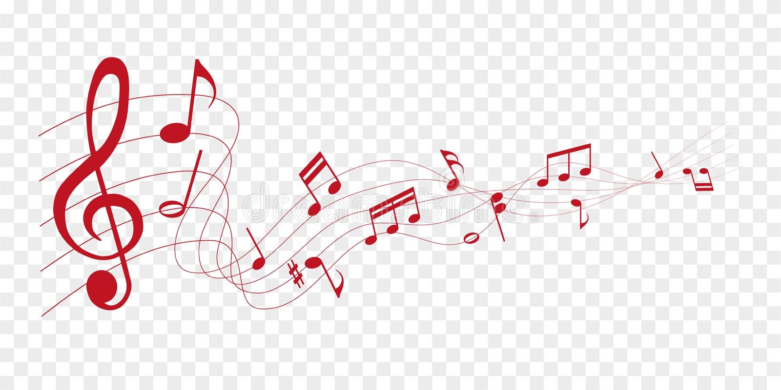 Red Music Notes Transparent Background Stock Illustrations – 91 Red ...