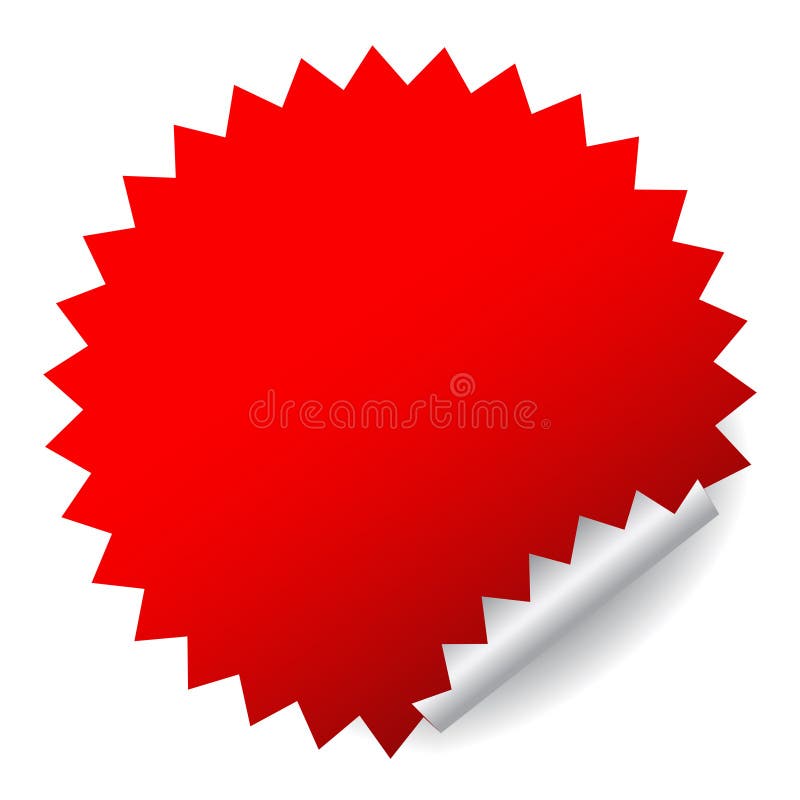 Red vector sticker stock vector. Illustration of folded - 39947592