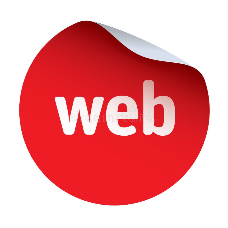 Red Vector Sticker and Text WOW Stock Illustration - Illustration of ...