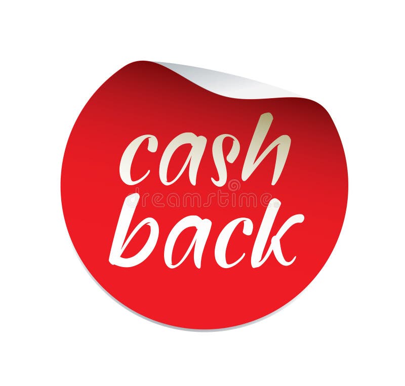 Red Vector Stickers. Cash Back. Vector Badge and Logo Stock Vector ...