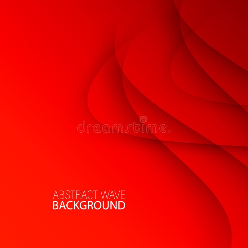 Red Vector Template Abstract Background with Curves Lines and Shadow ...