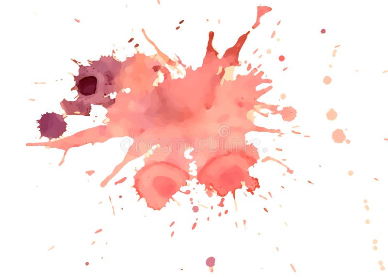 Red Vector Watercolor Splashes Stock Vector - Illustration of multi ...