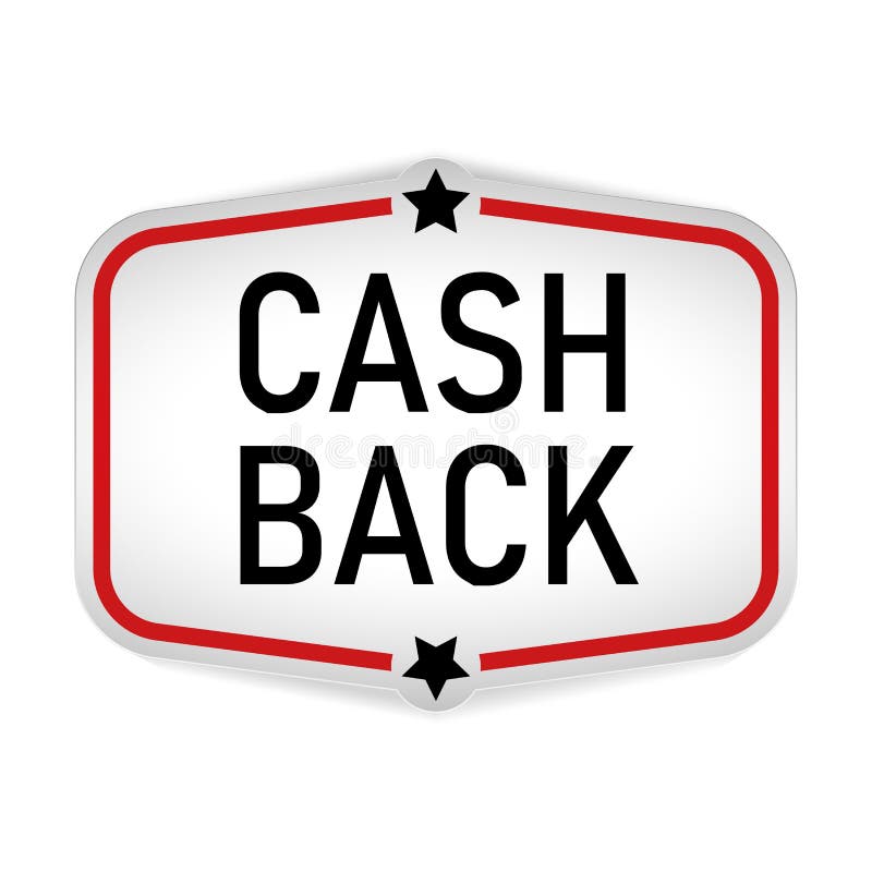Red Vector Web Banner Tag Cash Back on White Background Stock Vector ...