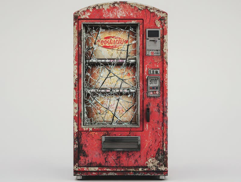 Red Vegetable Juicer Machine with Broken Glass Door and Visible ...