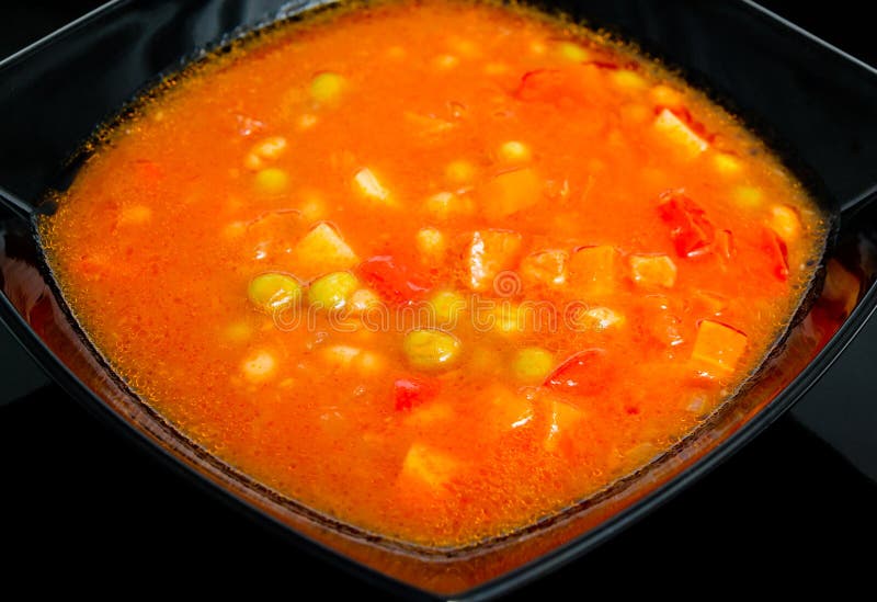Red vegetable soup stock image. Image of indoors, tasty - 30420405