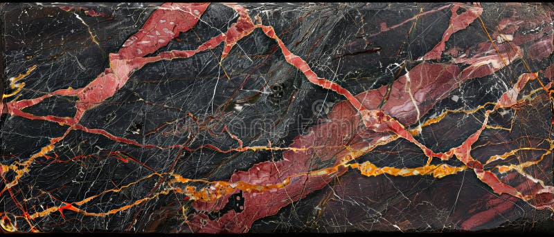 Red Vein Marble Texture Background, Abstract Pattern Stock Illustration ...