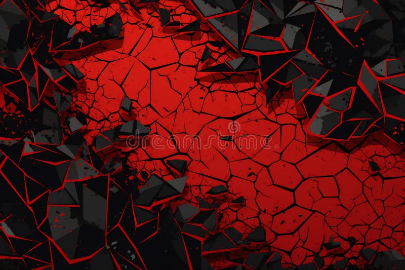 Red Veined Abyss stock photo. Image of shattered, wall - 320547866