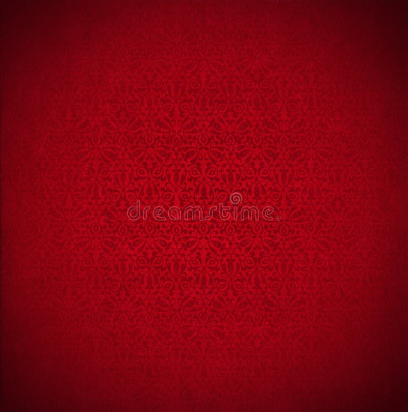 Floral Vintage Seamless Pattern on a Red Background Stock Vector ...