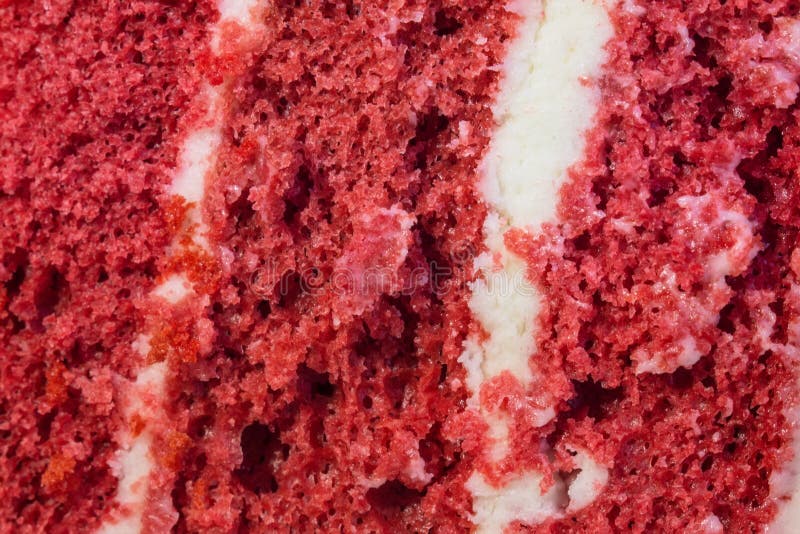 Red Velvet Cake Background Texture. Dessert Macro Stock Image - Image ...