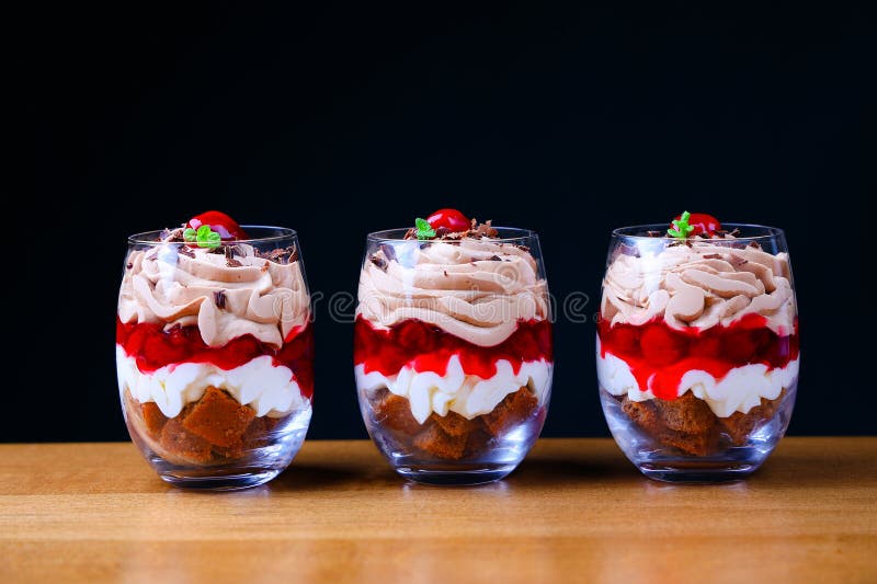 Red Velvet Cake in a Cup stock photo. Image of decorated - 356772404