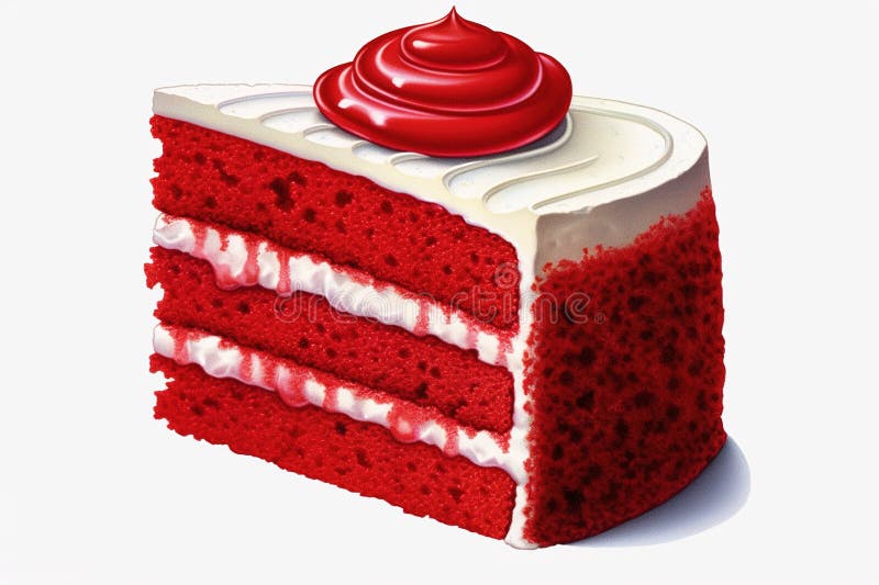 Red Velvet Birthday Cake Stock Illustrations – 445 Red Velvet Birthday ...