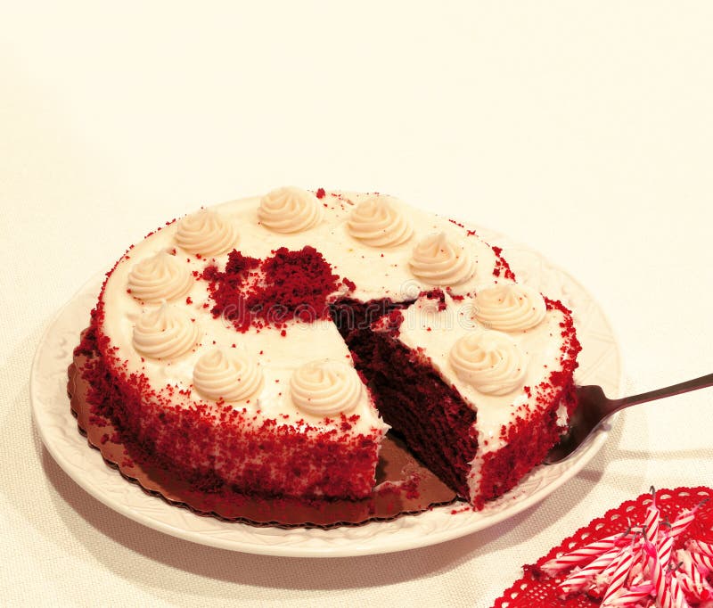 Red Velvet Chocolate Cake stock image. Image of brunch - 1858121