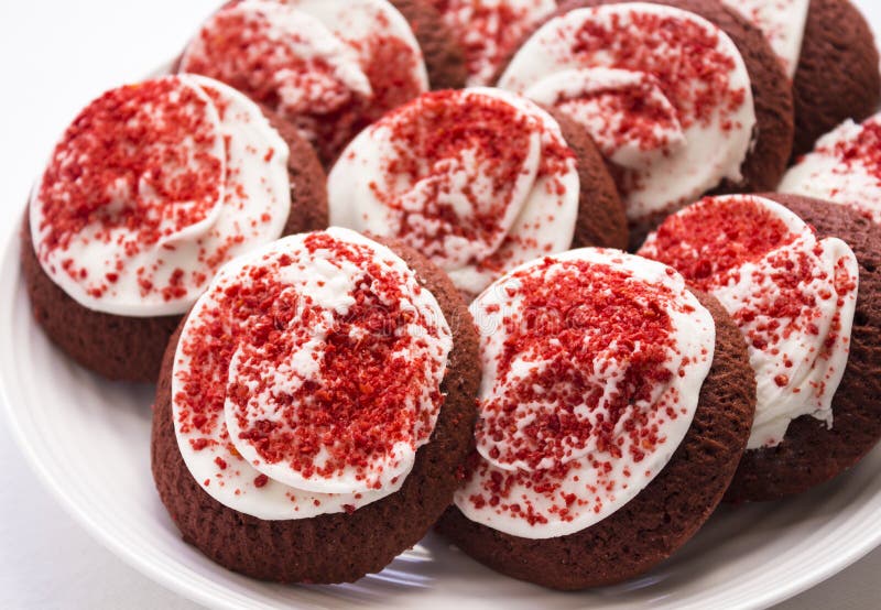 Red Velvet Cookies stock photo. Image of chocolate, cookies - 29330216