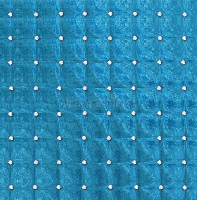 Blue Velvet Diamond Studded Luxury Padded Background Stock Photo ...