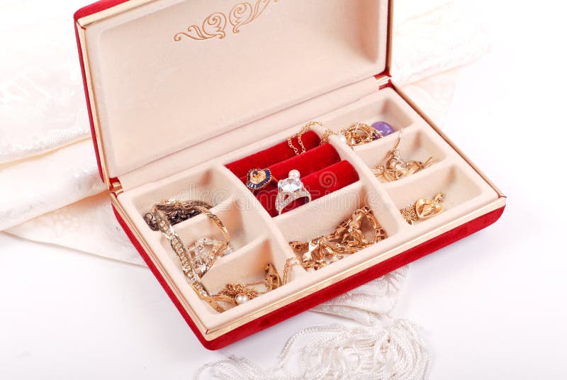 Red Velvet Jewelry Box stock image. Image of accessory - 18994877