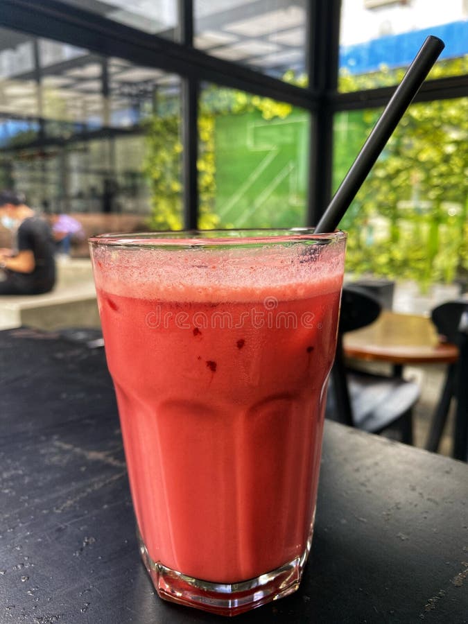 Red velvet latte stock image. Image of beverage, latte - 207355483