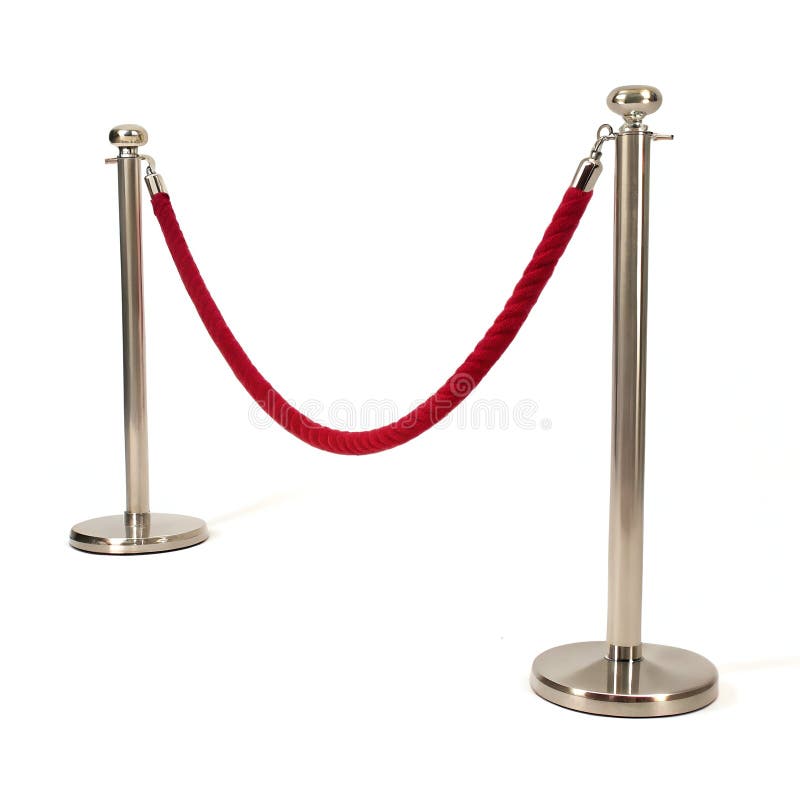 Red Velvet Rope Barrier stock illustration. Illustration of decoration ...