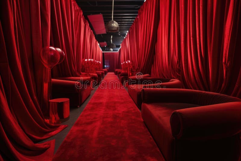 Red Velvet Rope Marking Vip Area in an Event Stock Photo - Image of ...