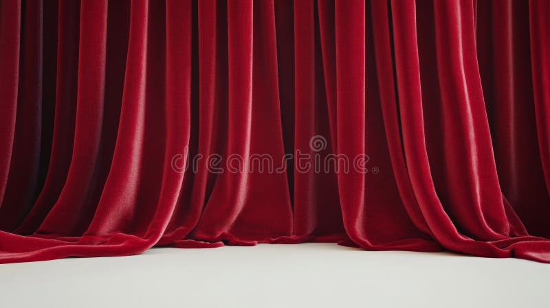 Red Velvet Theater Curtains on Stage Stock Photo - Image of theater ...