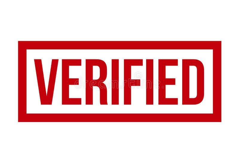 Verified Red Rubber Stamp Isolated on White. Stock Vector ...