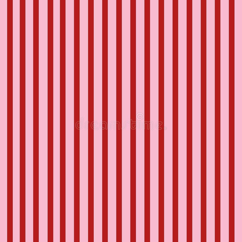 Red Vertical Striped Lines Isolated on Pink Background, Illustration ...