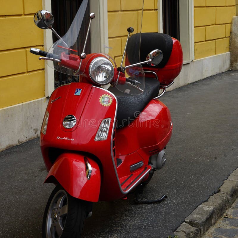 Red vespa editorial photo. Image of motorbike, scooter - 76949691