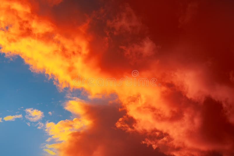 Red vibrant clouds stock photo. Image of weather, outdoors - 275429626