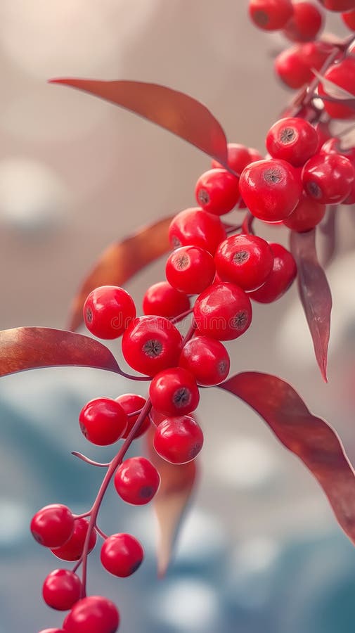 Red Viburnum, a Bunch of Bitter, Sour Berries. Illustrations Created ...