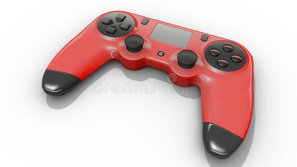 Red video game controller stock photo. Image of activity - 101624398