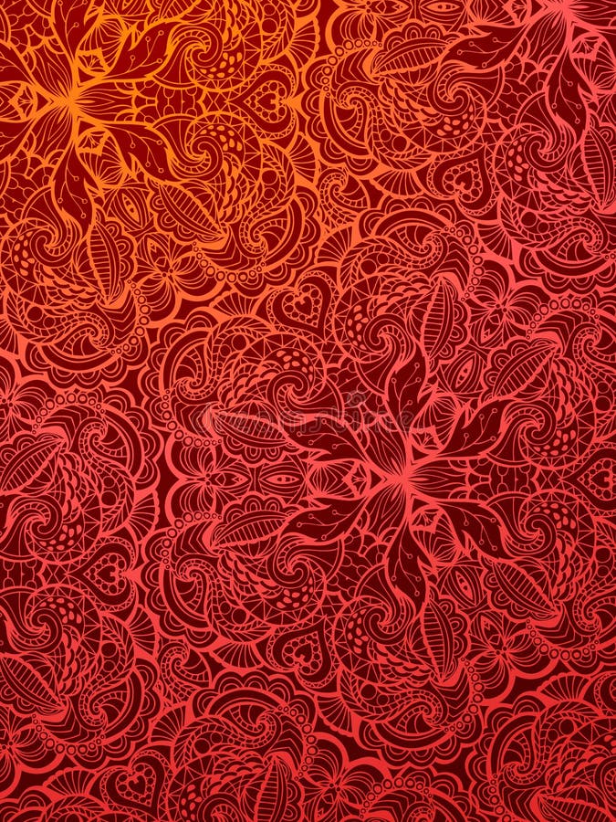 Red vintage background. stock vector. Illustration of swirl - 46666326