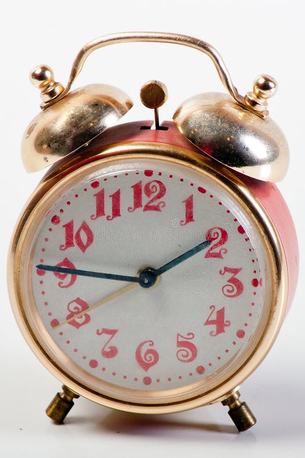 Red Vintage Clock stock photo. Image of retro, metal - 38820220