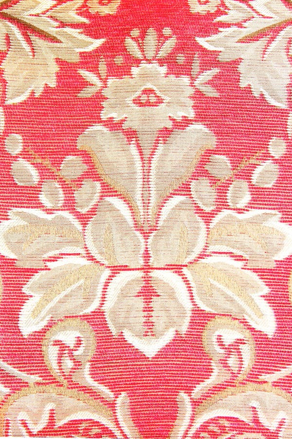 Red Vintage Fabric with Gold Decor Stock Illustration - Illustration of ...