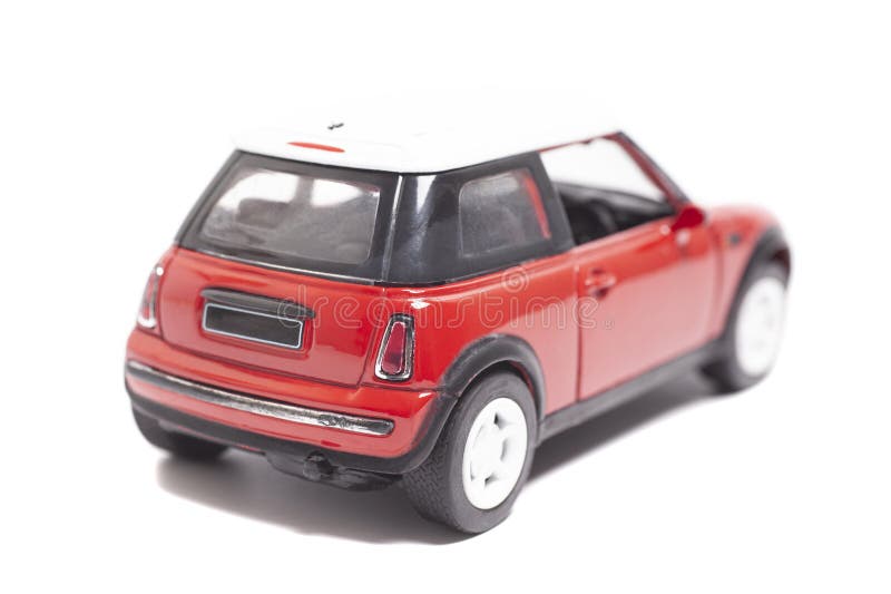 Red Vintage Mini Car Model with British Flag,top View Editorial Stock ...