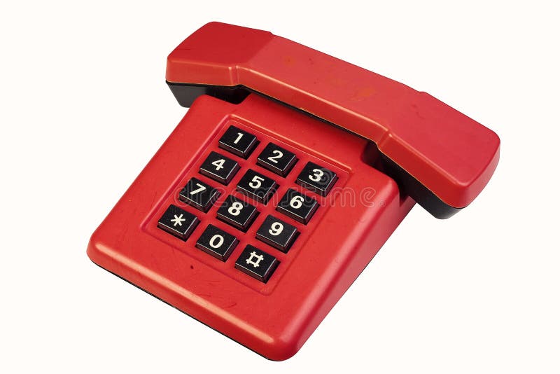 Red vintage phone stock image. Image of analog, telephone - 87994467
