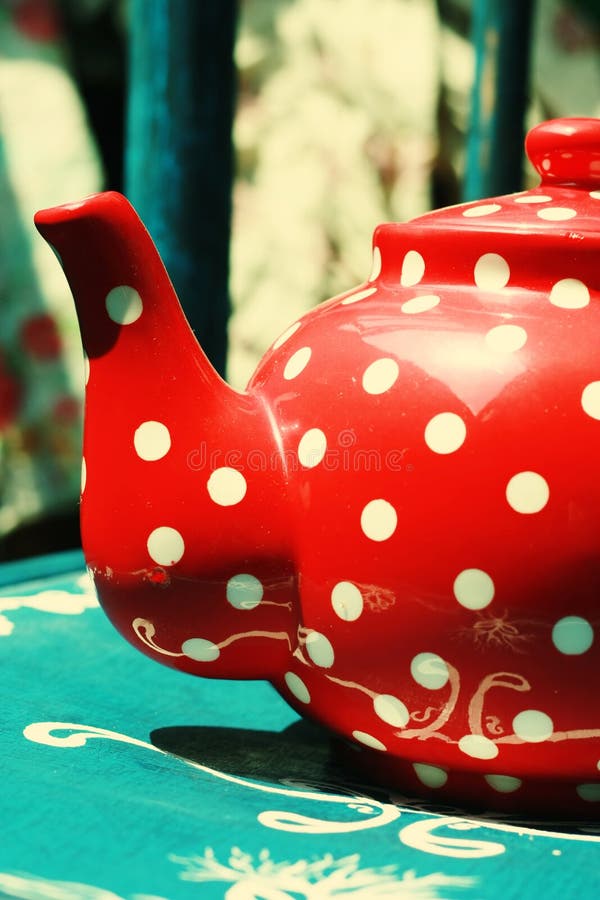Red vintage teapot stock photo. Image of vintage, magic - 24892090