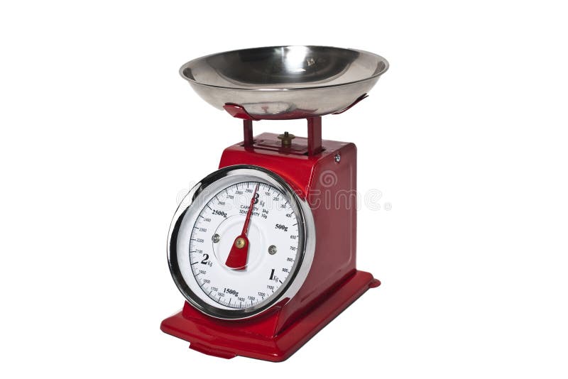 Red vintage weight scale stock image. Image of cook, food - 30927457