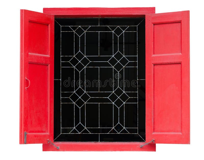 Red vintage window stock photo. Image of color, close - 26931392
