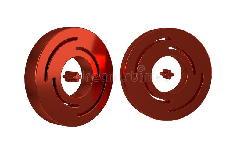 Red Vinyl Disk Icon Isolated on Transparent Background. Stock ...