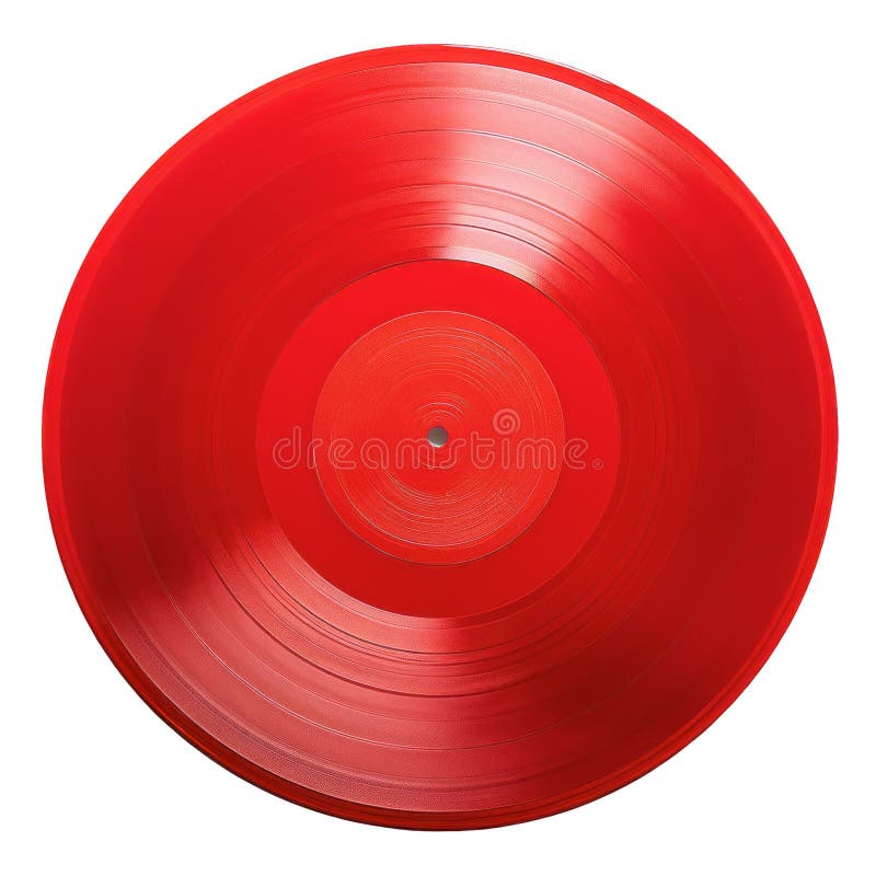 Red Vinyl on Isolated Background Stock Photo - Illustration of vintage ...