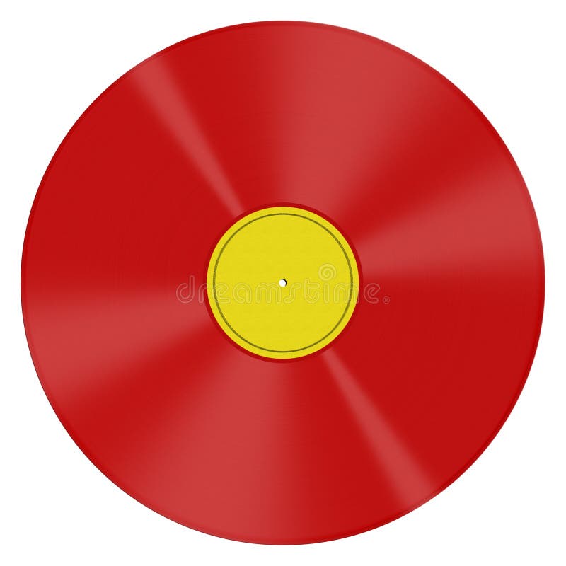 Red Vinyl LP Isolated Over White Background Stock Illustration ...